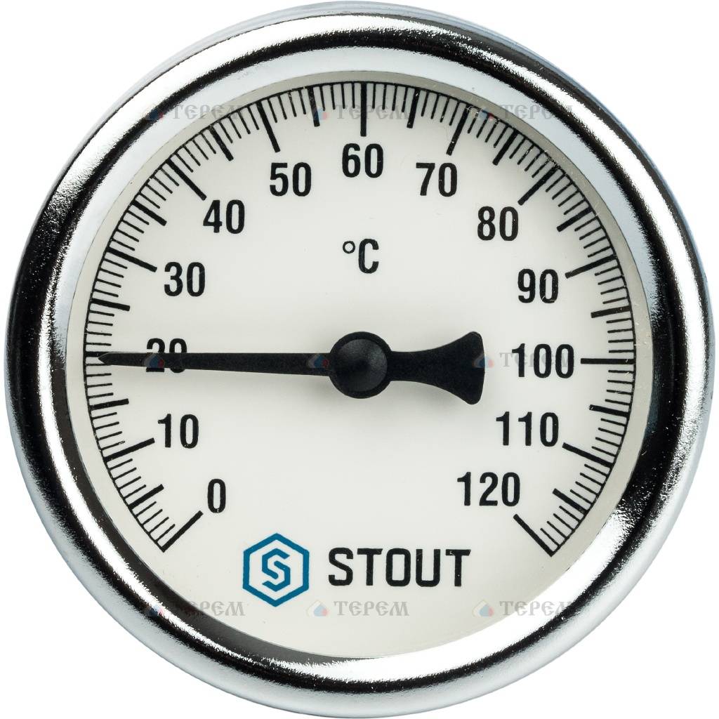 STOUT SIM-0001 Термометр биметаллический с погружной гильзой. Корпус Dn ...